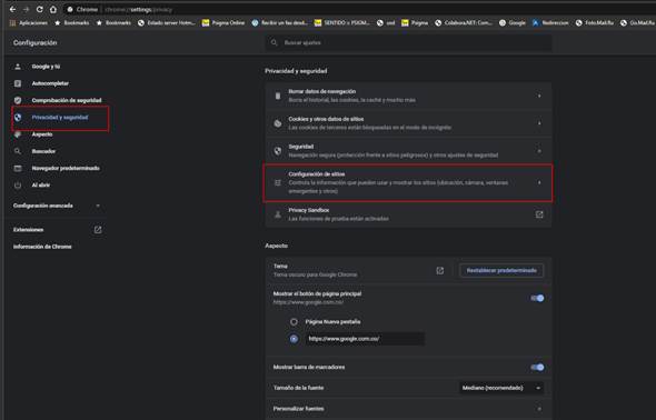 Configuración,Privacidad, Cámara y luego Micrófono